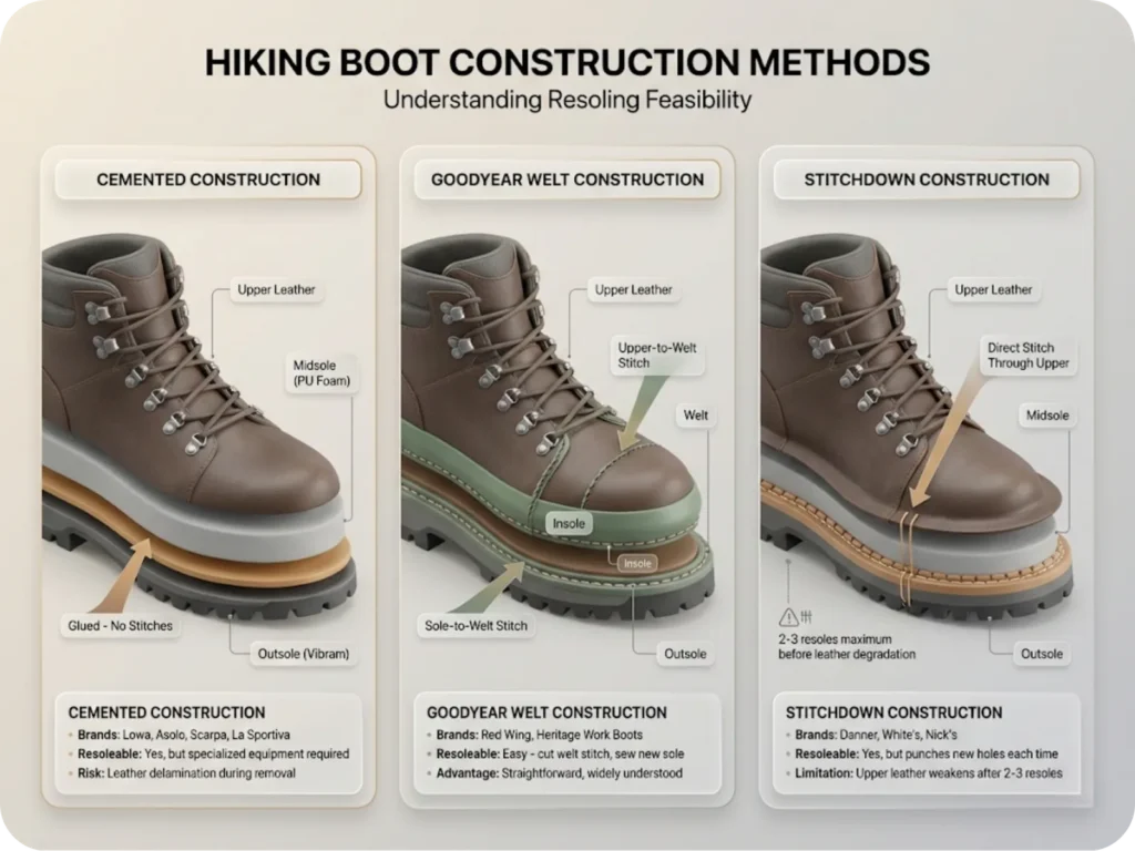 Hiking Boot Resoling Cost Guide: $75-$200 Breakdown